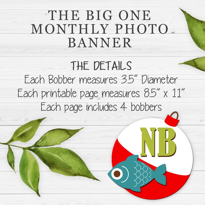 The Big One Fishing Theme Boys First Birthday Party Monthly Photo ...