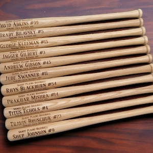 18" Personalized Baseball Bat Custom Baseball Bat Engraved Bat Engraved ...