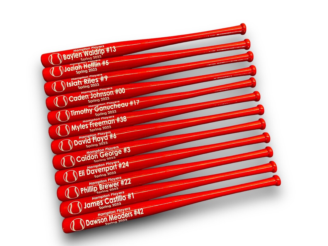 18" Trophy Bat Personalized Baseball Bat Custom Baseball Bat Engraved ...