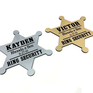 Ring Security Ring Bearer Security Badge Ring Bear Gift Personalized ...