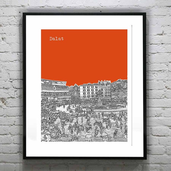 Dalat Vietnam Poster Art Print Skyline Versión 1 - Etsy España