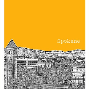 Spokane Washington Poster Skyline Art Print Item T2898 - Etsy