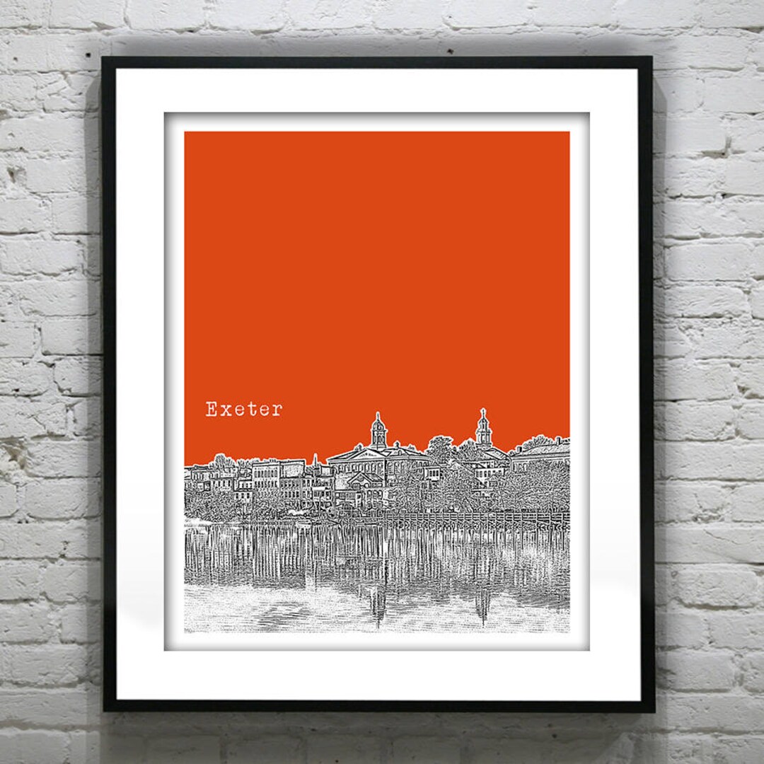 Exeter New Hampshire Poster Print Art Skyline NH Item T4244 - Etsy