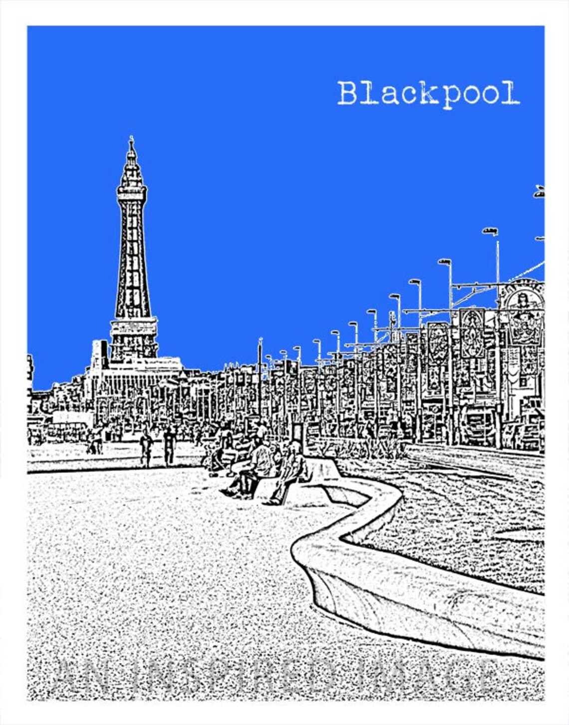 Blackpool UK Skyline Poster Art Print Pleasure Beach Item - Etsy UK