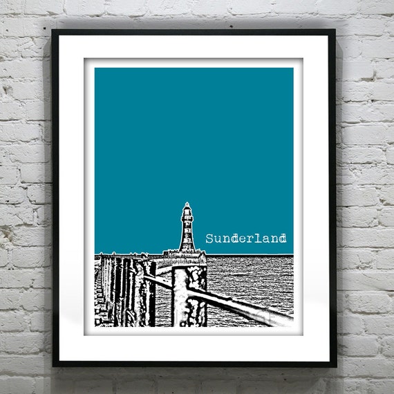 Sunderland England Poster Art Print Roker Pier Britain Item | Etsy