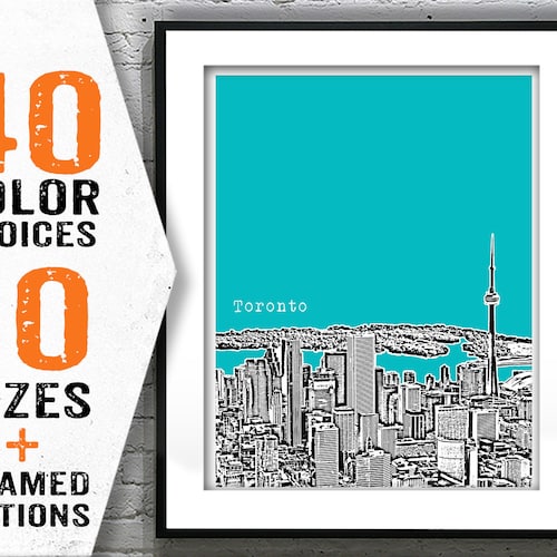 Toronto Print Toronto Skyline Toronto Art Canada Print - Etsy Canada