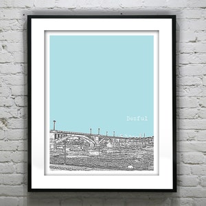 Dezful Iran Poster Art Print City Skyline - Etsy