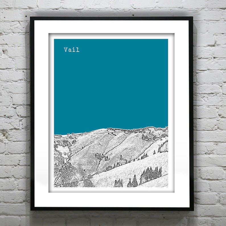 Vail Colorado Skyline Poster Art Print CO Item T2476 - Etsy