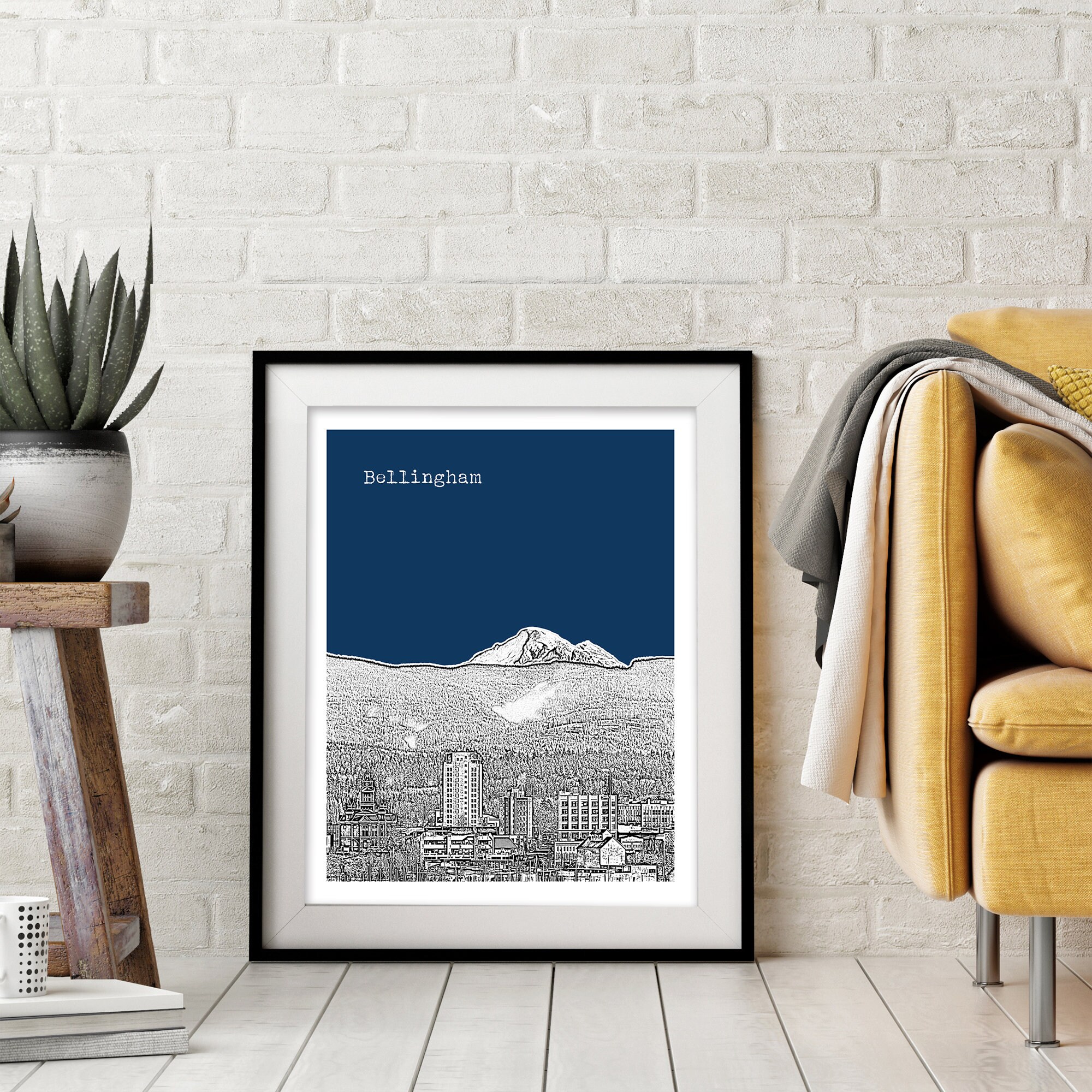 Bellingham Skyline Poster Art Print Washington WA Item T4829 | Etsy