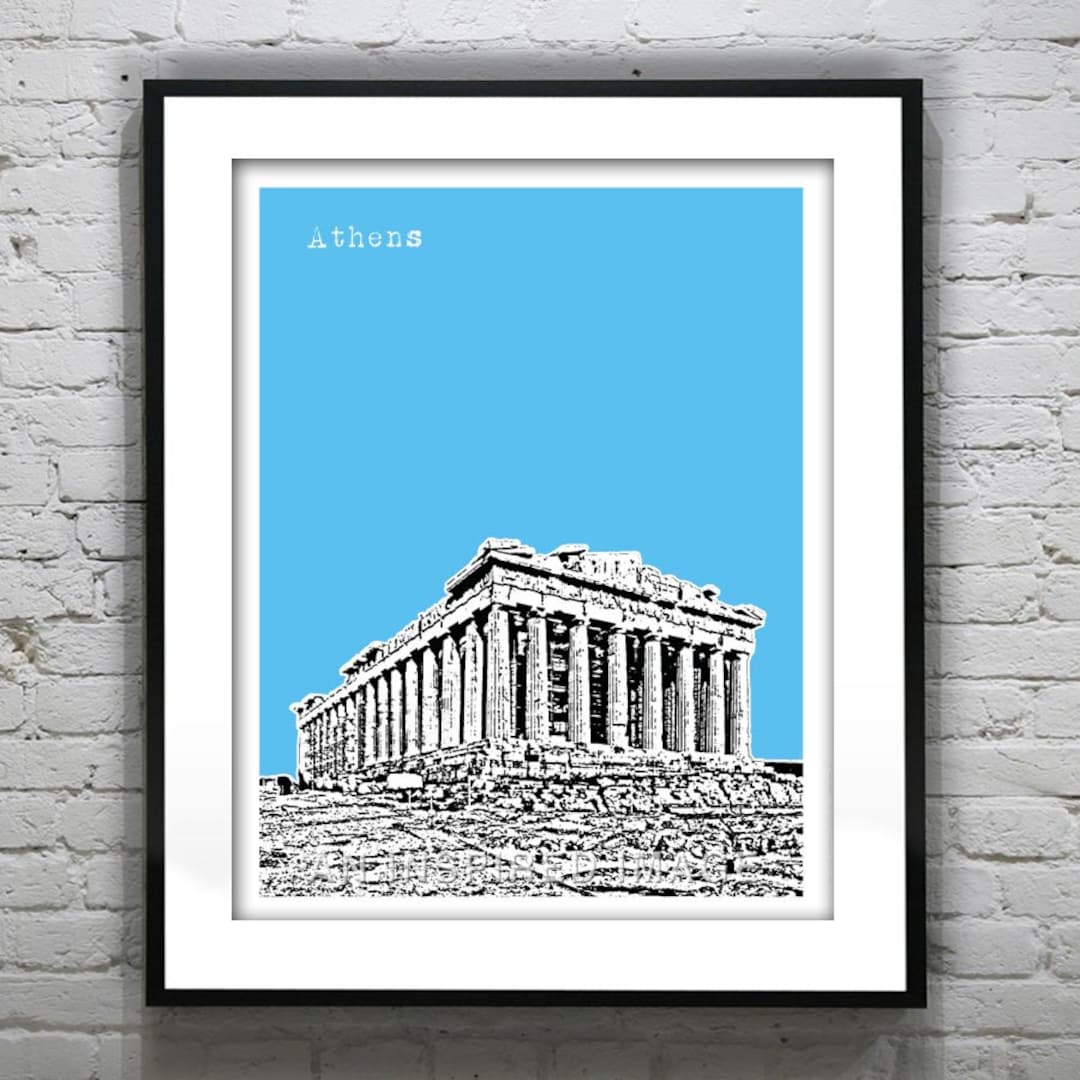 Athens Greece Poster Parthenon Art Print Item T5193 - Etsy