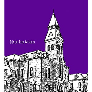 Manhattan Kansas State Poster Print Art - Etsy