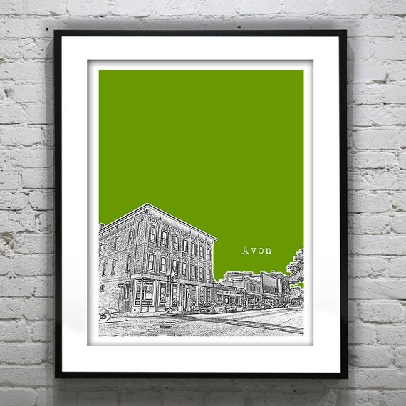 Avon Massachusetts Skyline Poster Art Print MA Item T4195 | Etsy