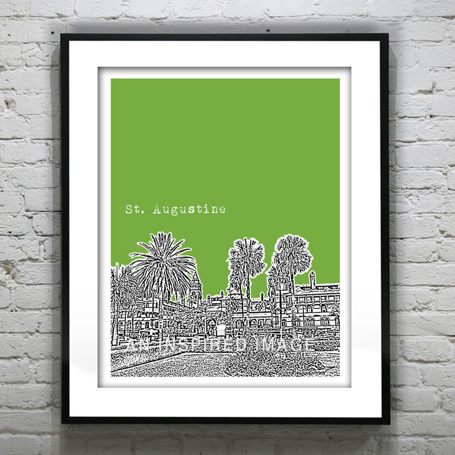 St. Augustine Poster Art Print Flagler College Florida FL Item - Etsy