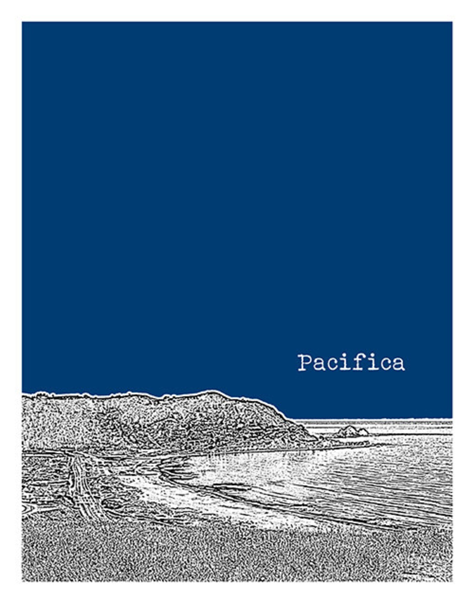 Pacifica Skyline Poster Print Art California CA Beach Item - Etsy