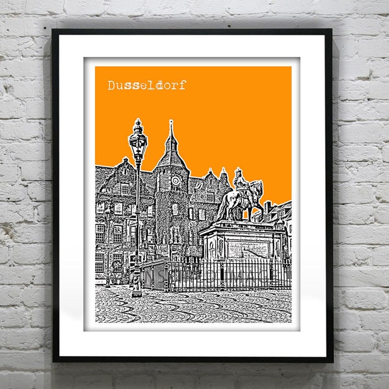 Dusseldorf Germany Poster Print Art Skyline - Etsy