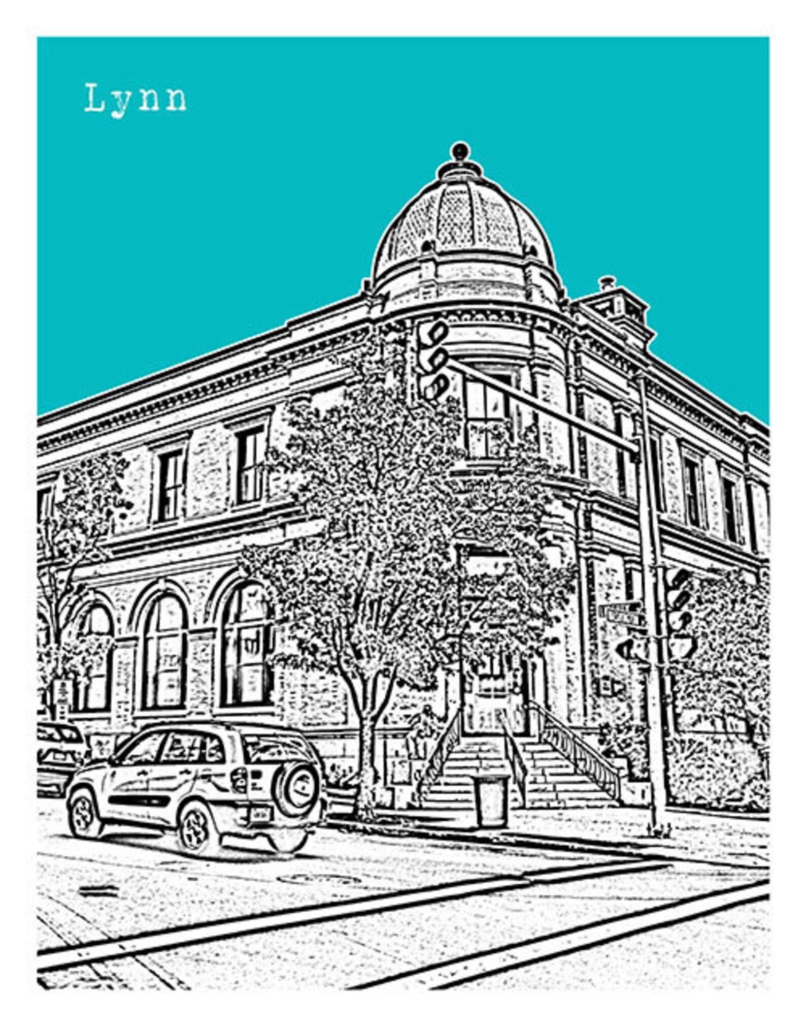 Lynn Massachusetts Skyline Poster Art Print MA Version 2 | Etsy