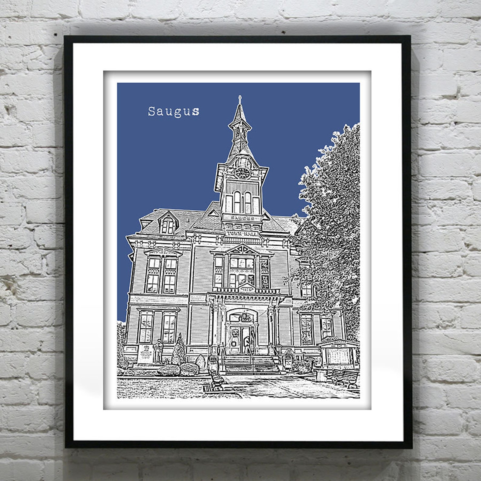 Saugus Skyline Poster Art Print Massachusetts MA Version 1 - Etsy