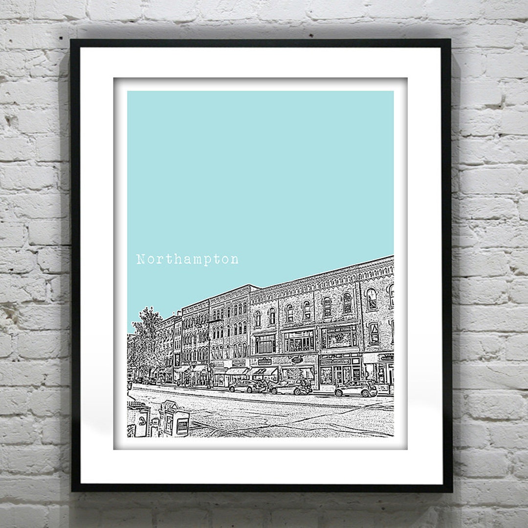Northampton Massachusetts Poster Art Print MA Version 2 - Etsy