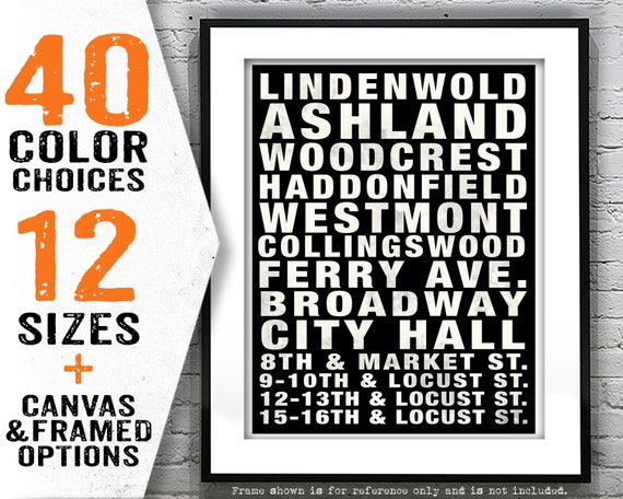 Philadelphia Patco High Speed Line Subway Poster Art Print | Etsy