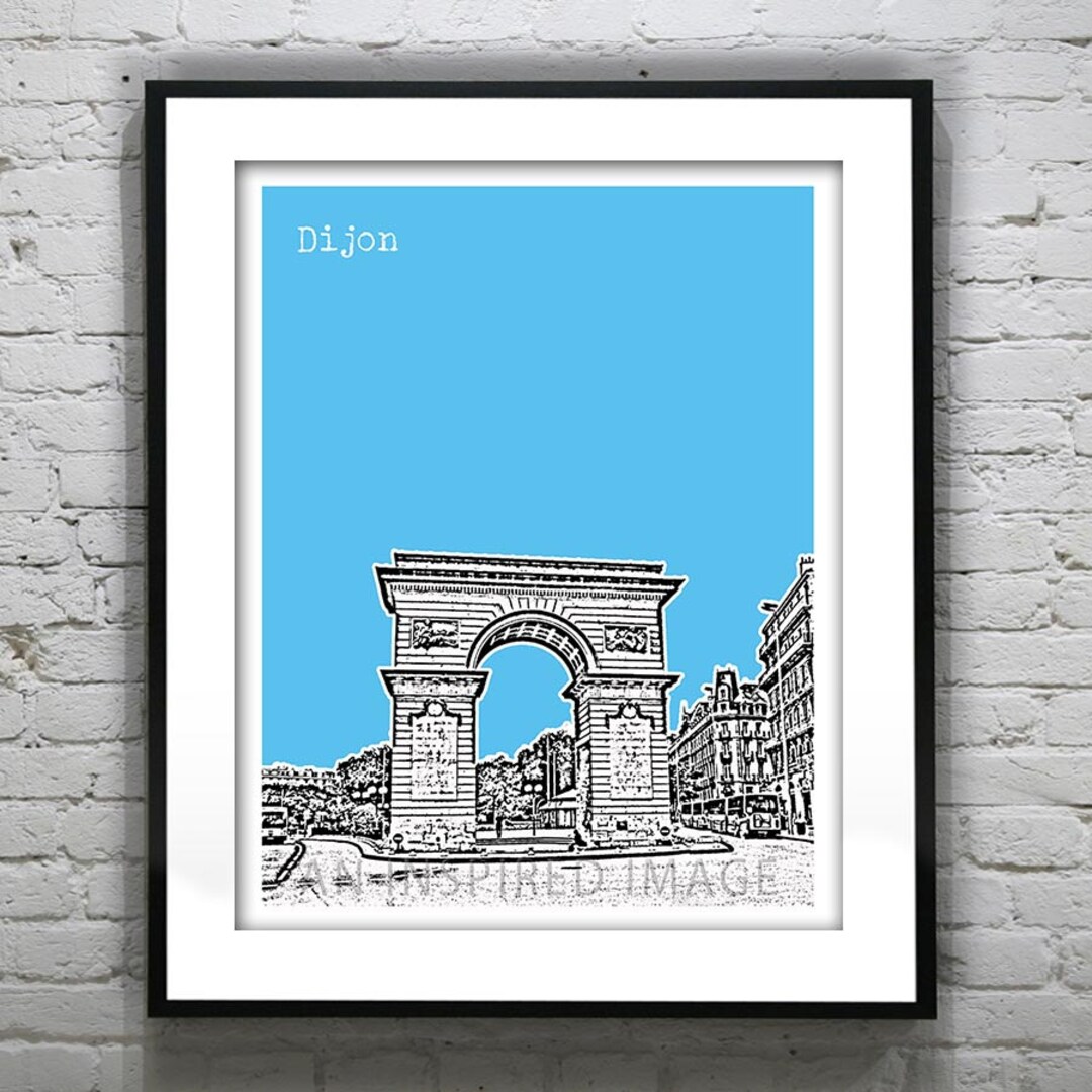 Dijon France Poster Print Arc De Triomphe Art Skyline - Etsy