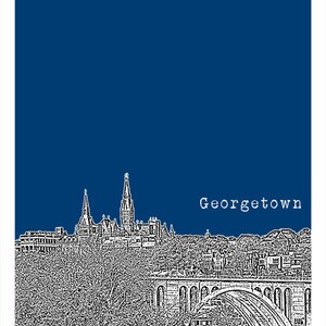 Georgetown Washington DC Skyline Poster Art Print Item T2452 - Etsy