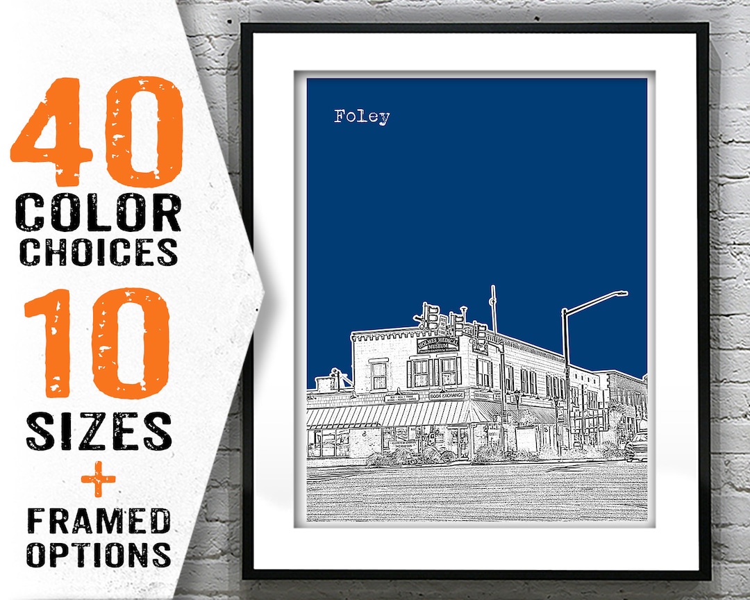 Foley Alabama Poster Art Print Skyline Item T1880 - Etsy