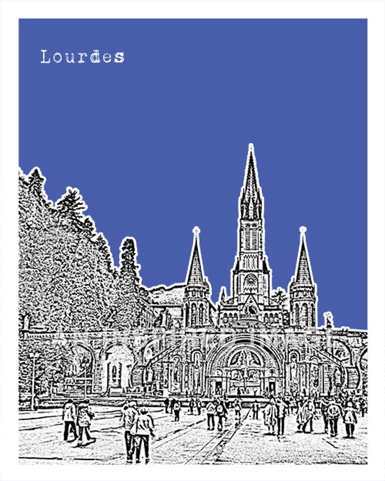 Lourdes France Poster Art Print Sanctuary of Lourdes - Etsy
