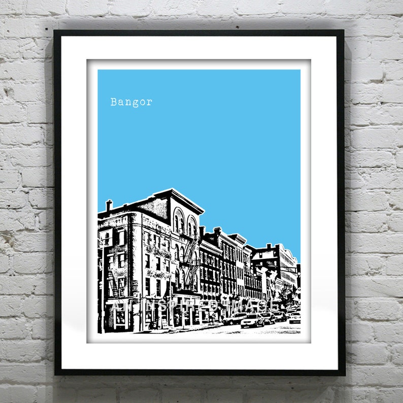 Bangor Maine Poster Art Print - Etsy