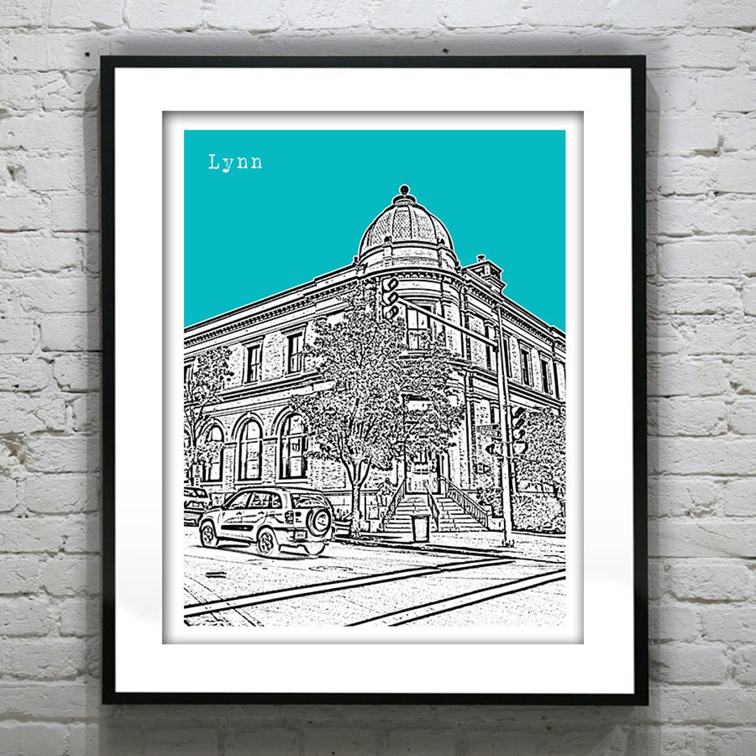 Lynn Massachusetts Skyline Poster Art Print MA Version 2 - Etsy