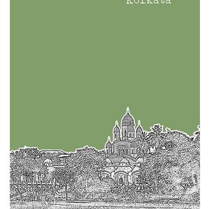 Kolkata Calcutta Skyline Poster Art Print India - Etsy