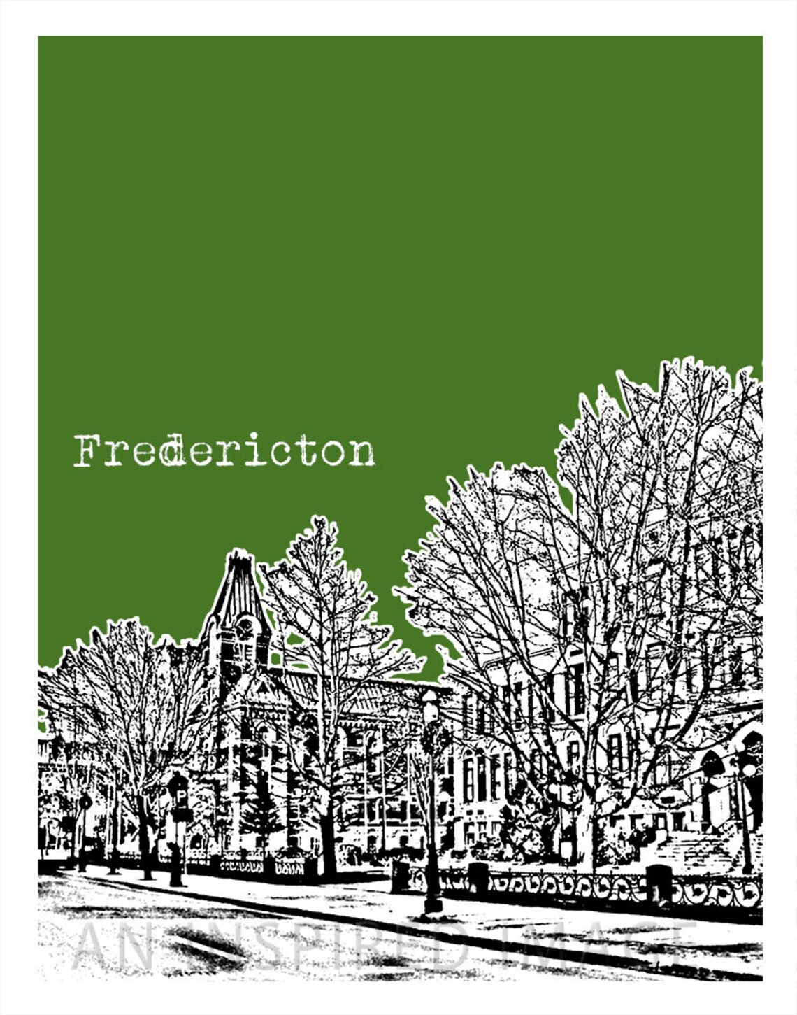 Fredericton Skyline Poster Art Print New Brunswick Canada - Etsy