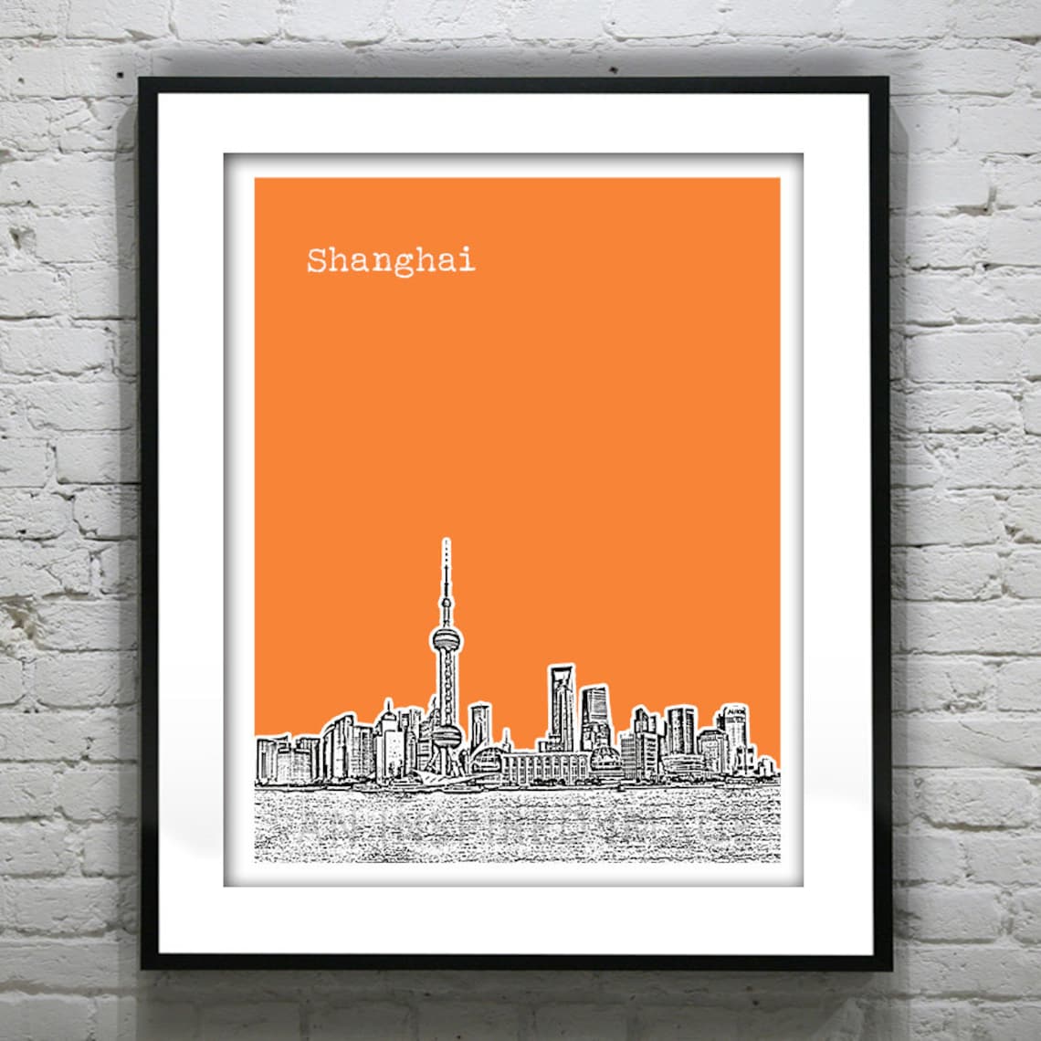 Shanghai China Poster Print Art City Skyline Item T4201 - Etsy
