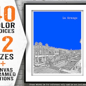 La Grange Kentucky Poster Art Print Skyline KY Item T5018 - Etsy