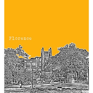 Florence Alabama Skyline Poster Art Print AL University of Northern ...