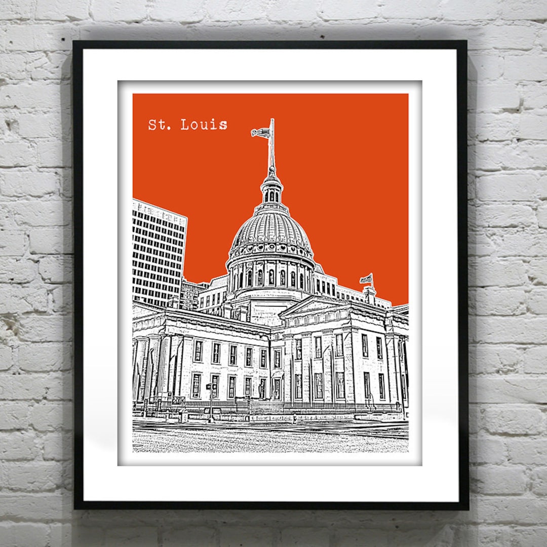 St. Louis Poster City Skyline Art Print Missouri MO Item T2235 - Etsy