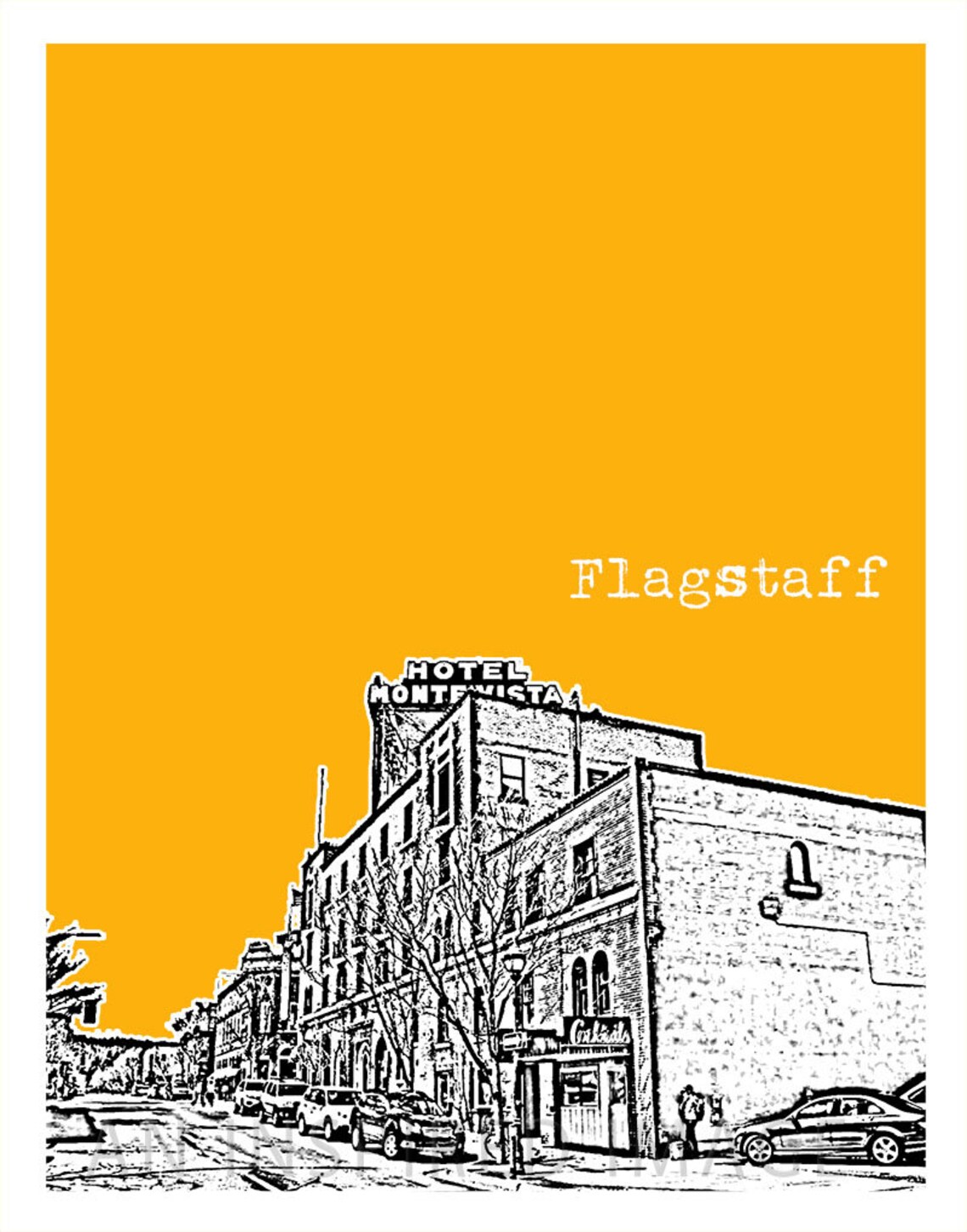 Flagstaff Arizona Poster Print Art Skyline - Etsy