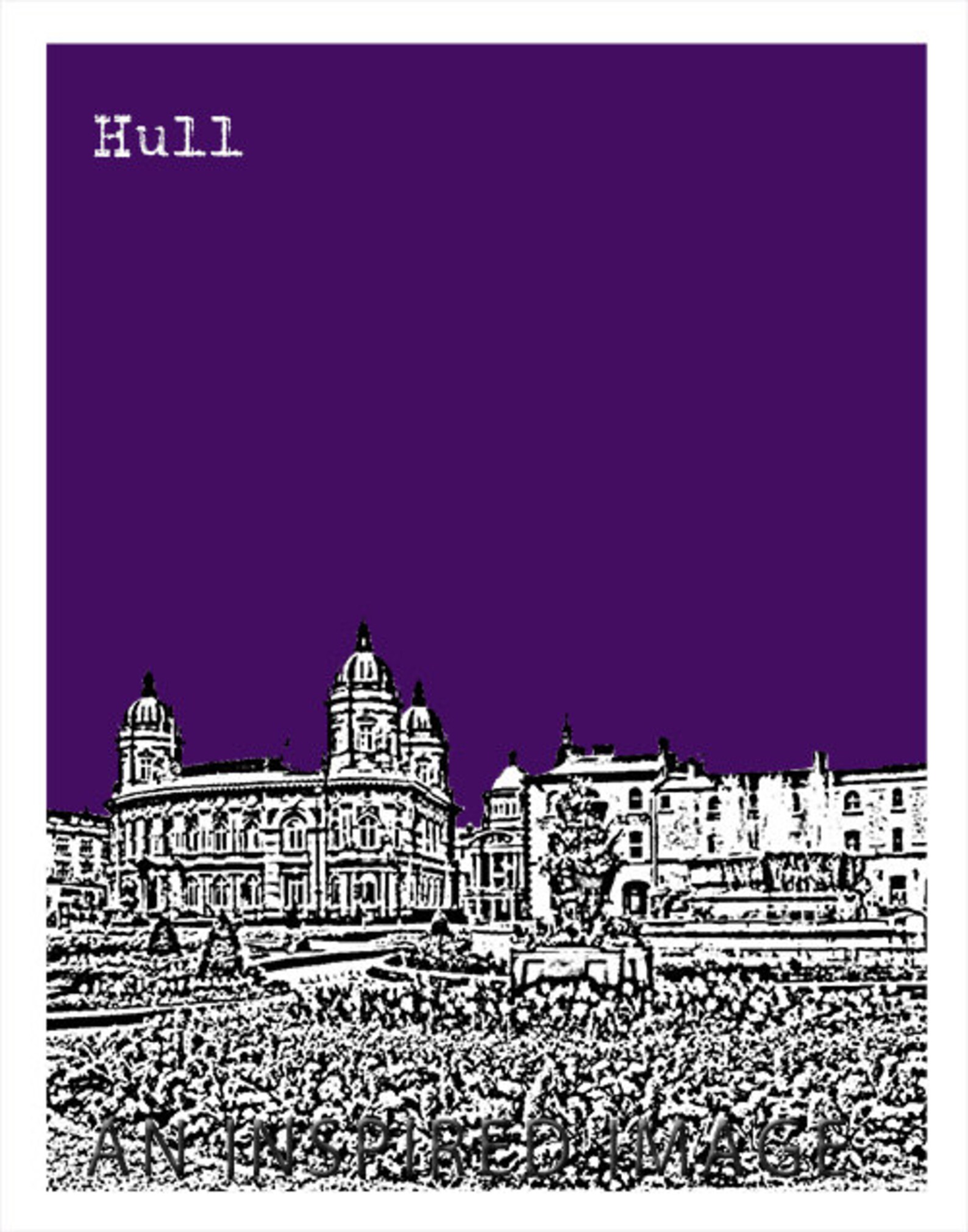 Hull Poster Art Skyline Print Kingston Upon Hull the - Etsy UK