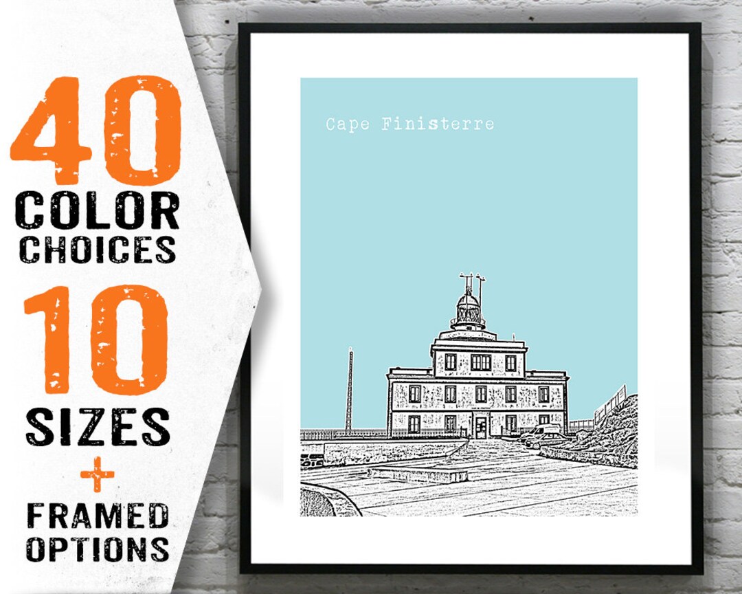 Cape Finisterre Poster Art Print Mediterranean Spain Item T1588 - Etsy