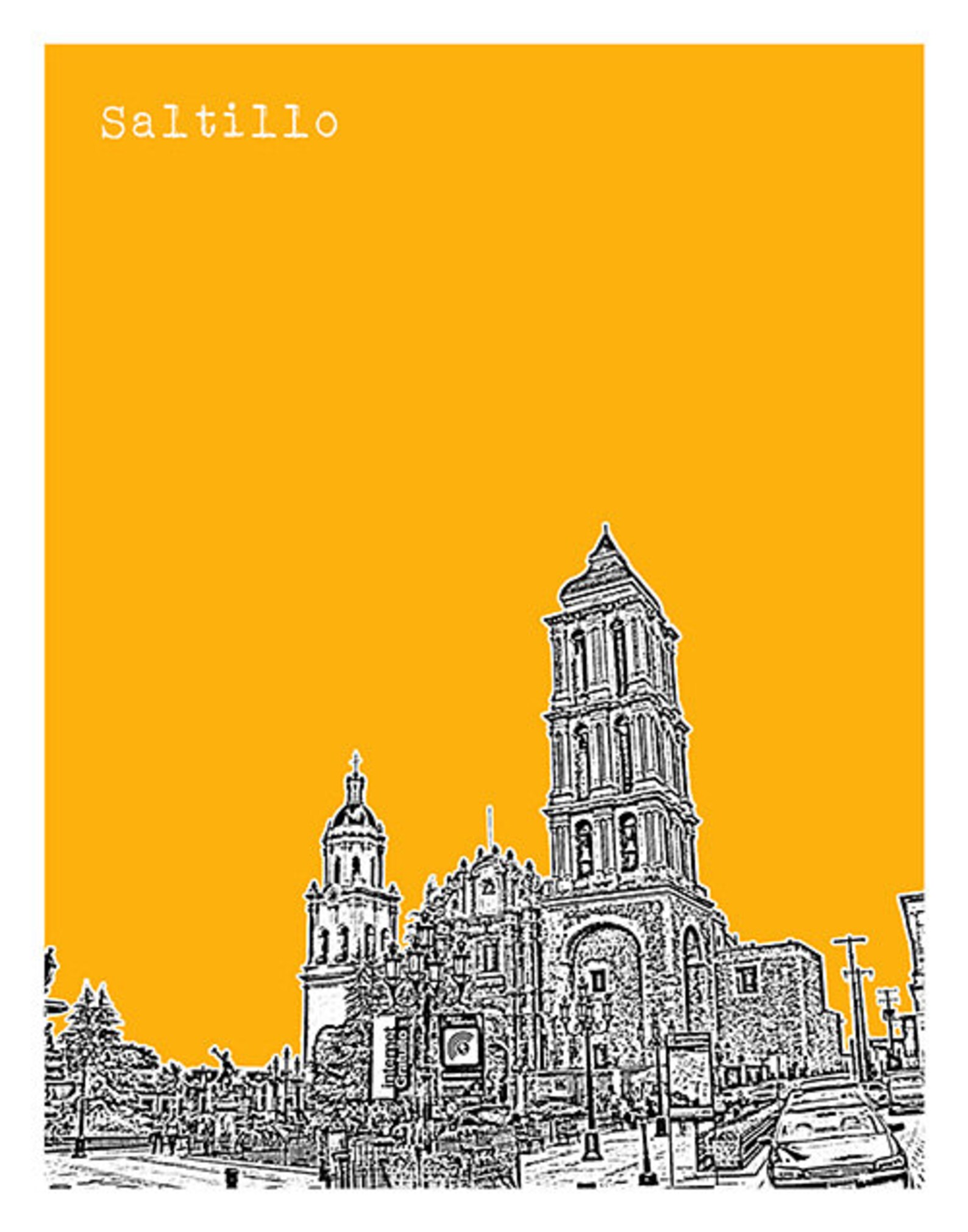 Saltillo Mexico Skyline Poster Art Print - Etsy