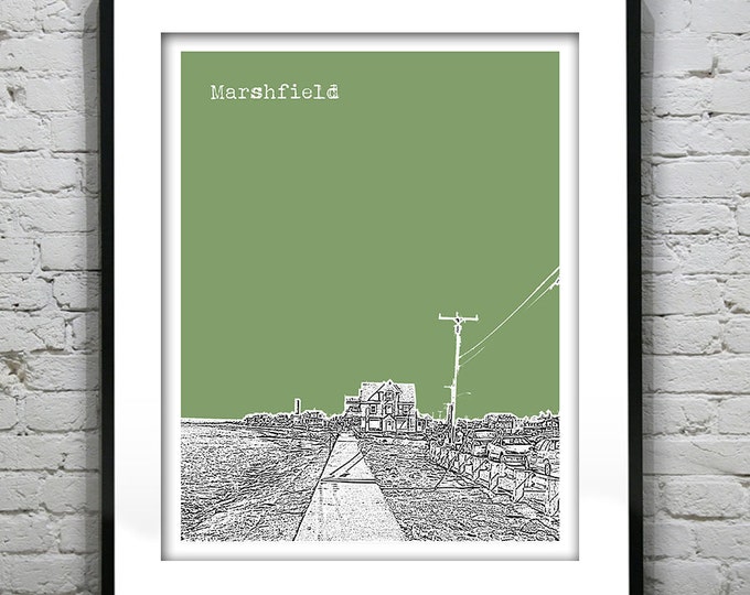 Brant Rock Massachusetts Art Print Brant Rock Tower Marshfield MA Print ...