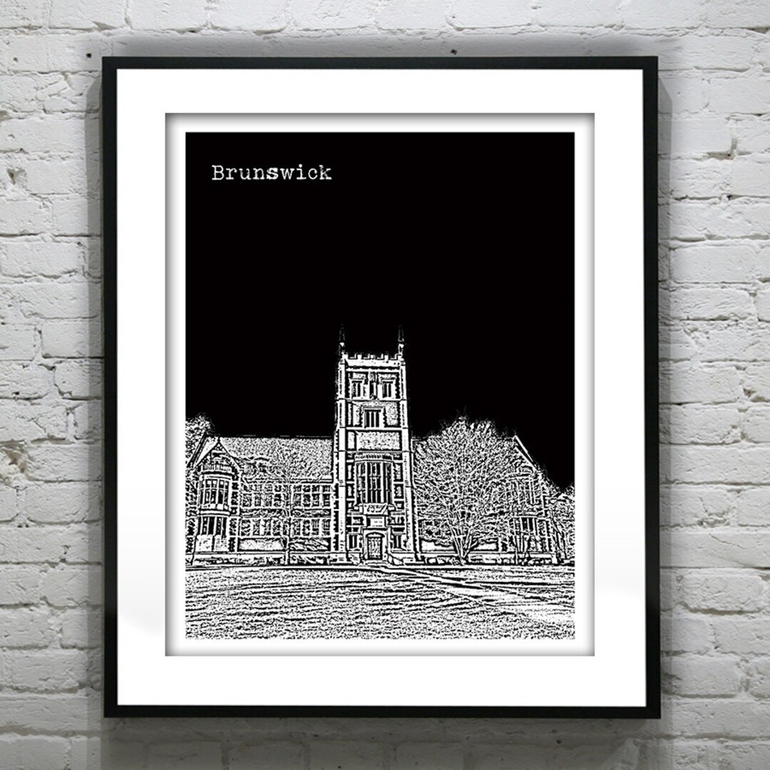 Brunswick Maine Art Print Poster ME Version 2 - Etsy