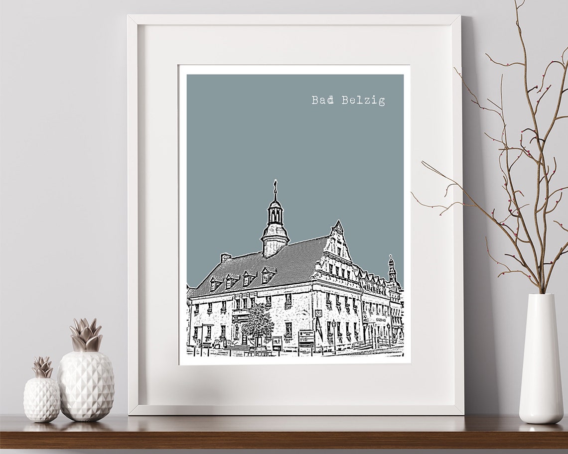 Bad Belzig Germany City Skyline Poster Print Art Item T4213 | Etsy