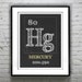 Periodic Table Mercury Poster Art Print Periodic Table of Elements Hg ...