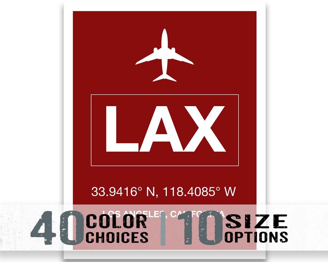 LAX Los Angeles International Airport Aviation Poster Art Print ...