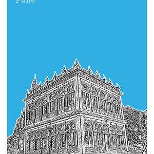 Pune India Poster Art Print Skyline India Version 2 - Etsy
