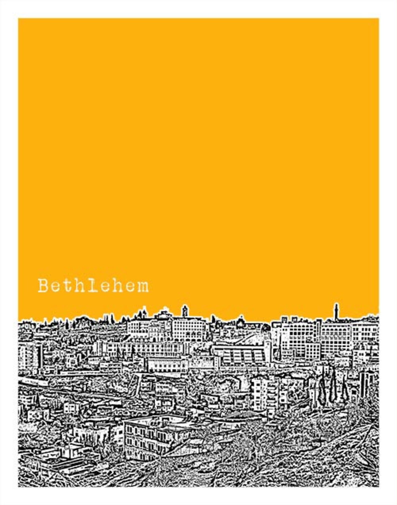 Bethlehem Palestine Skyline Poster Art Print Item T2602 - Etsy
