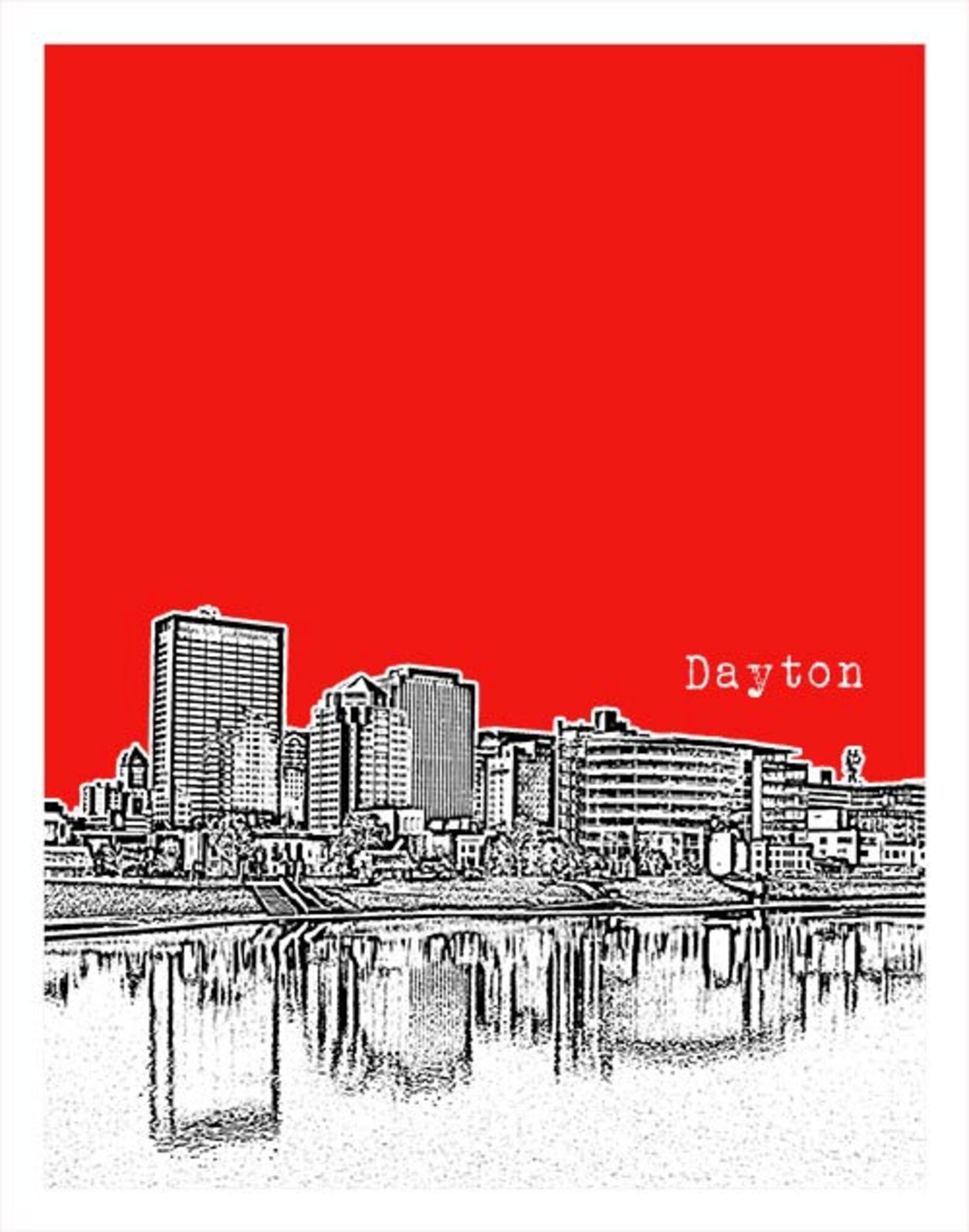 Dayton Ohio Poster Print Art City Skyline OH Item T4364 - Etsy
