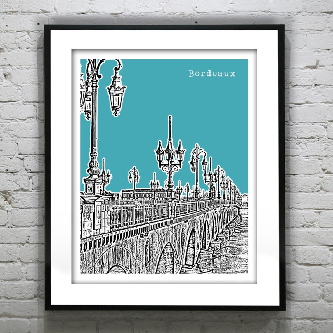 Bordeaux France Skyline Poster Print Item T1030 | Etsy