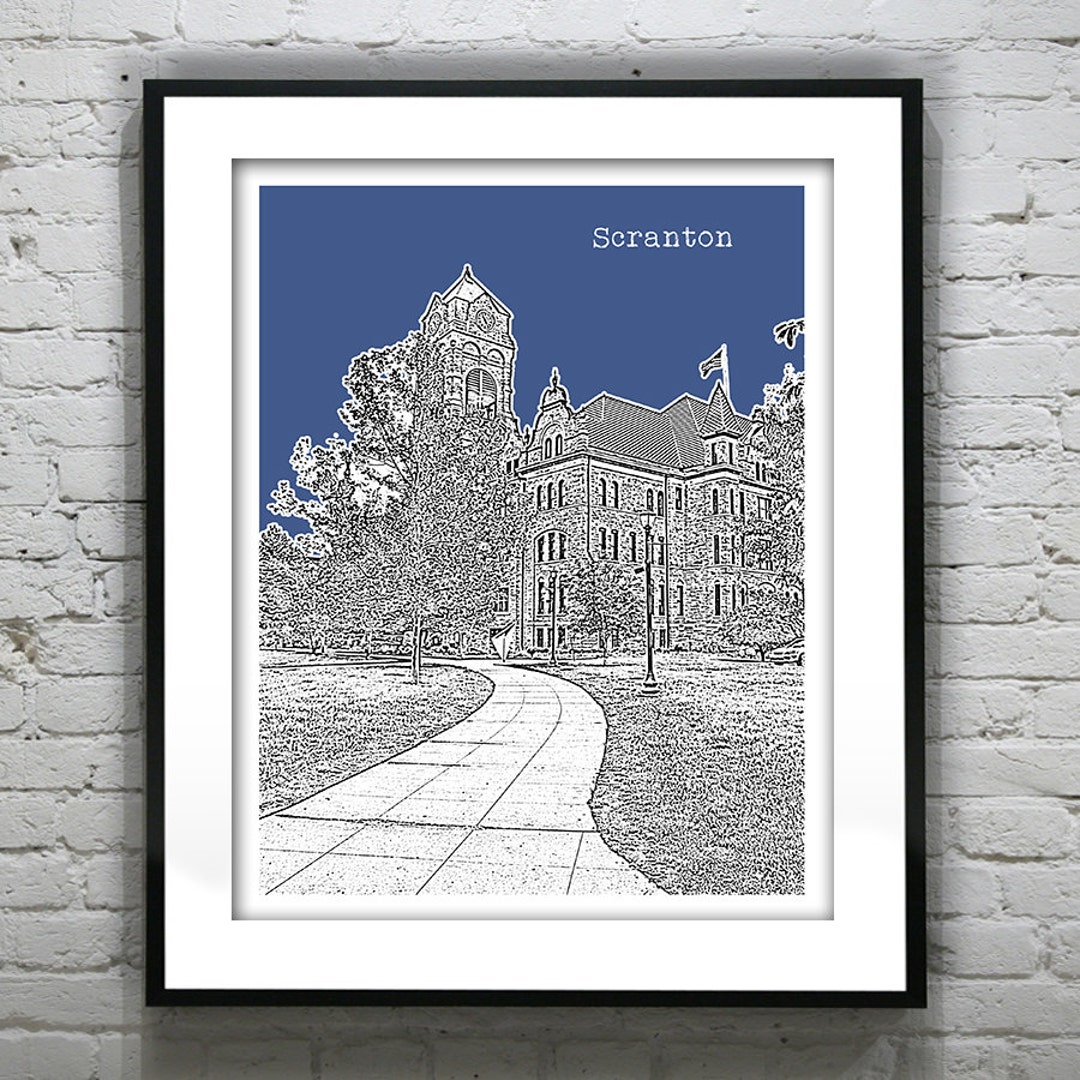 Scranton Skyline Poster Art Print Pennsylvania PA Skyline Item T2872 - Etsy