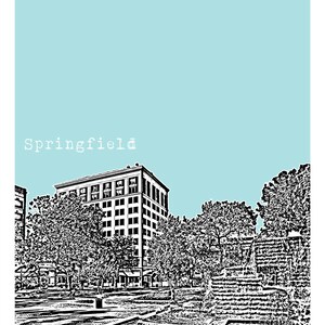 Springfield Missouri Poster Art Print City Skyline Park Central Square ...